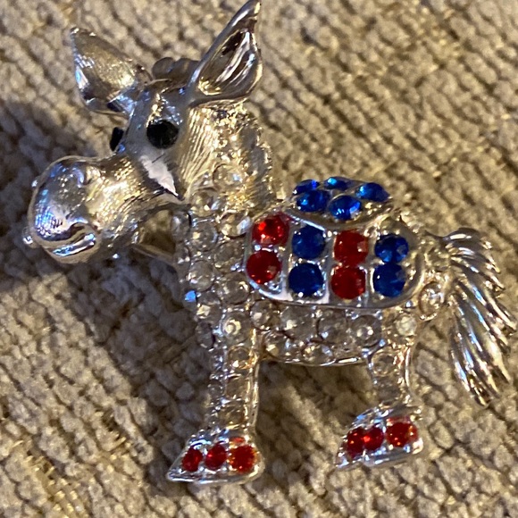 Jewelry | Rare Democrat Donkey Pendant Pin Brooch | Poshmark